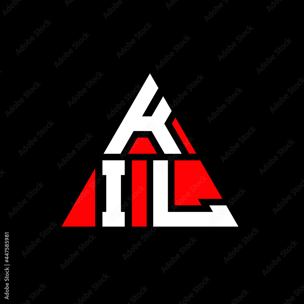 KIL triangle letter logo design with triangle shape. KIL triangle logo ...