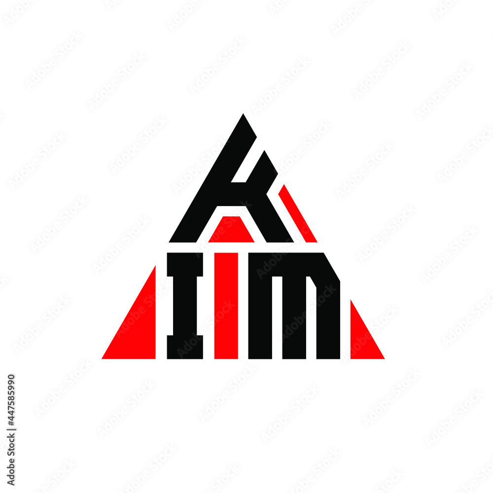 KIM triangle letter logo design with triangle shape. KIM triangle logo ...