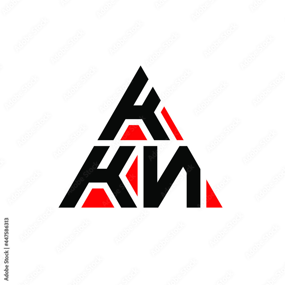 KKN triangle letter logo design with triangle shape. KKN triangle logo ...