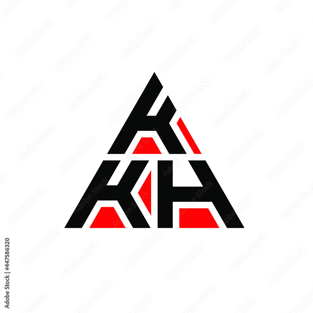 KKH triangle letter logo design with triangle shape. KKH triangle logo ...