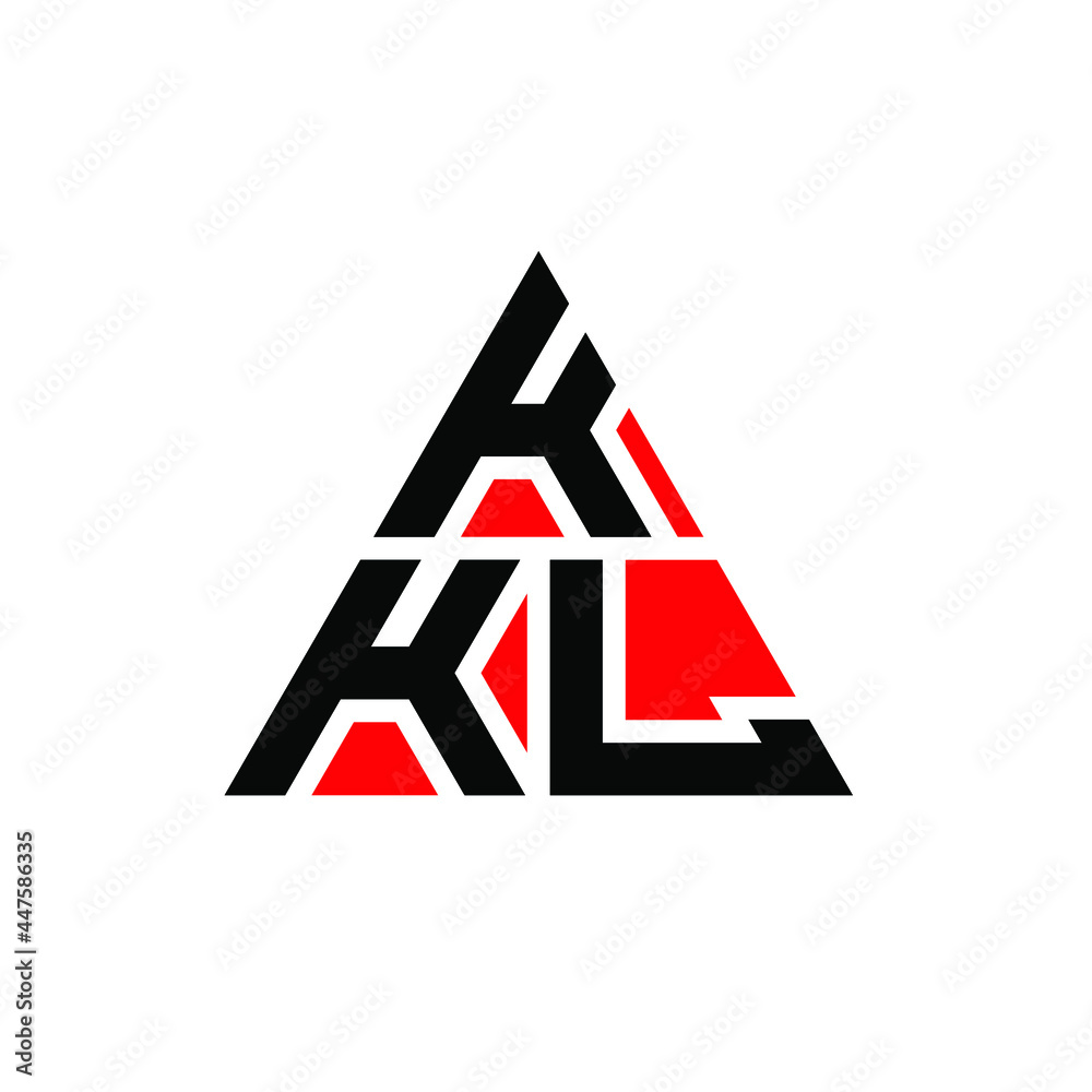 KKL triangle letter logo design with triangle shape. KKL triangle logo ...