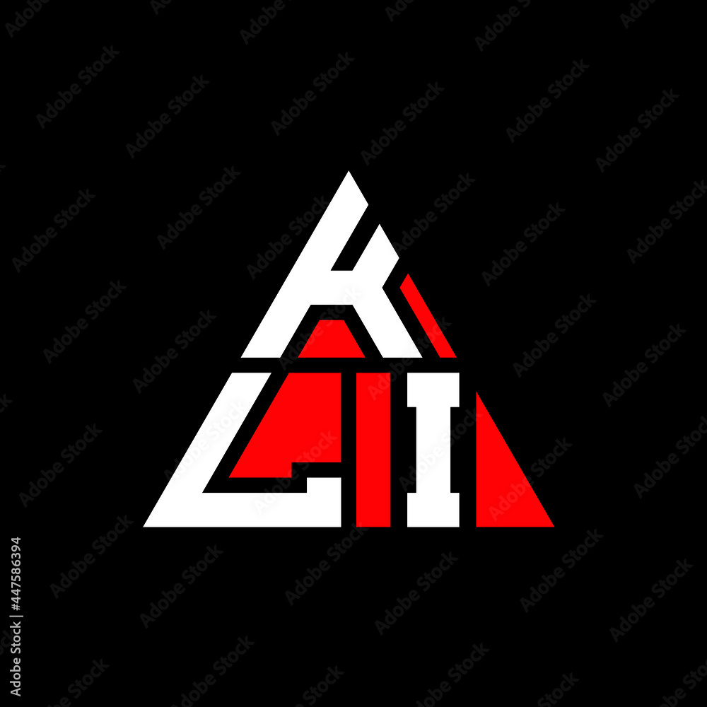 KLI triangle letter logo design with triangle shape. KLI triangle logo ...