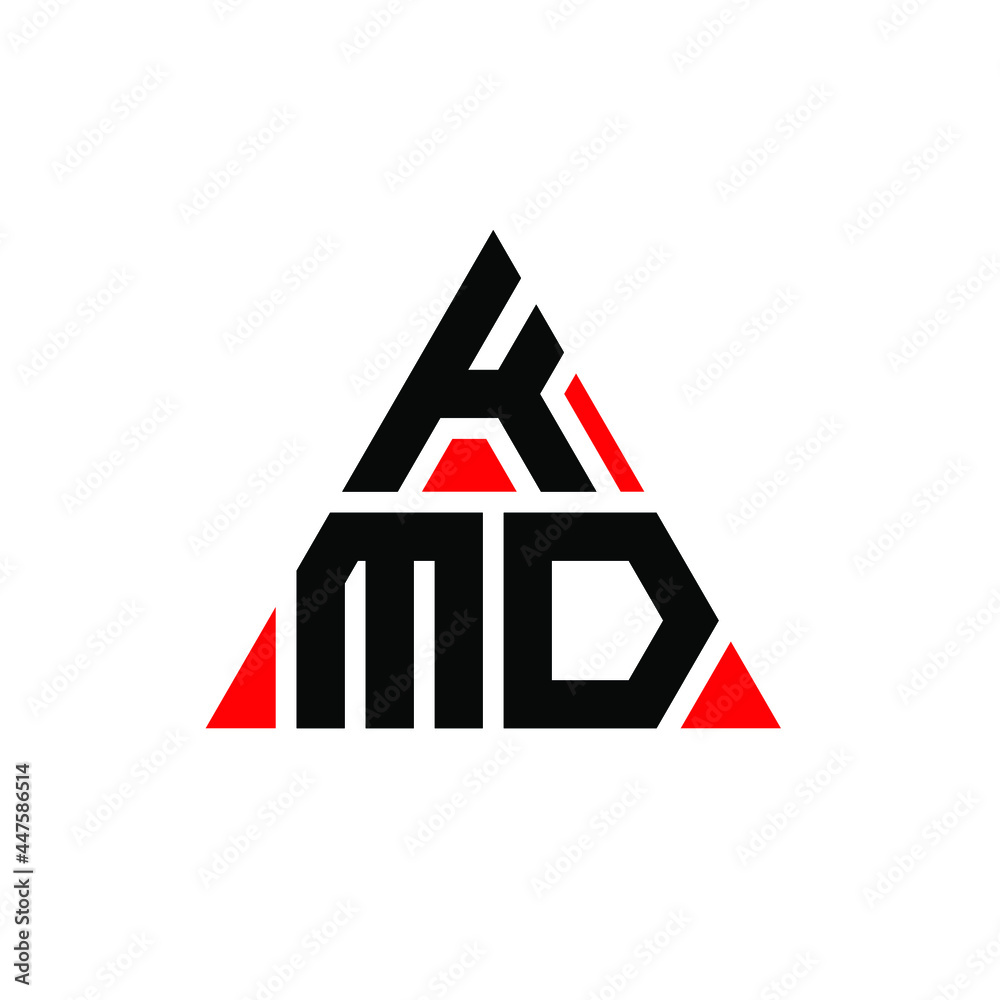 KMD triangle letter logo design with triangle shape. KMD triangle logo ...