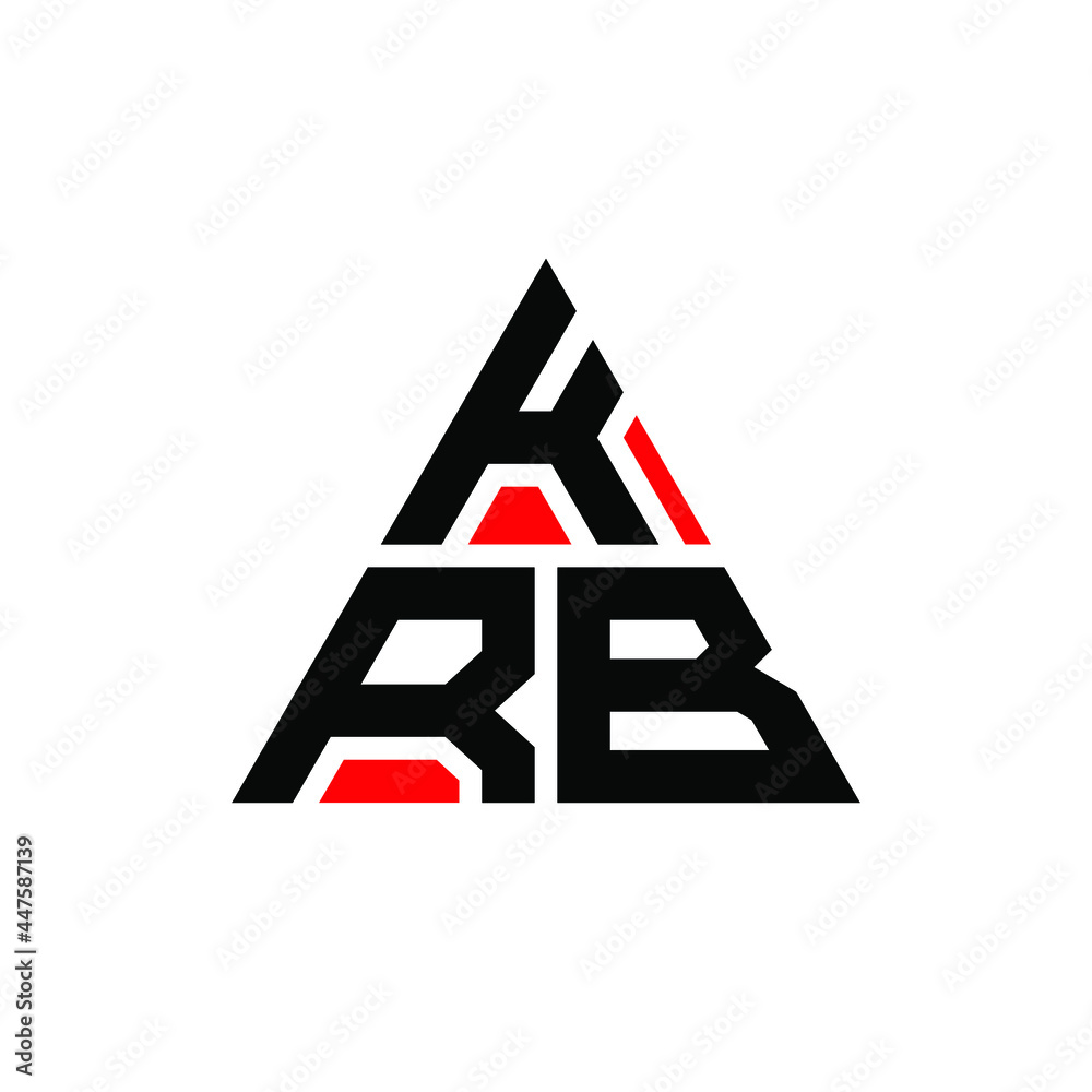 KRB triangle letter logo design with triangle shape. KRB triangle logo ...
