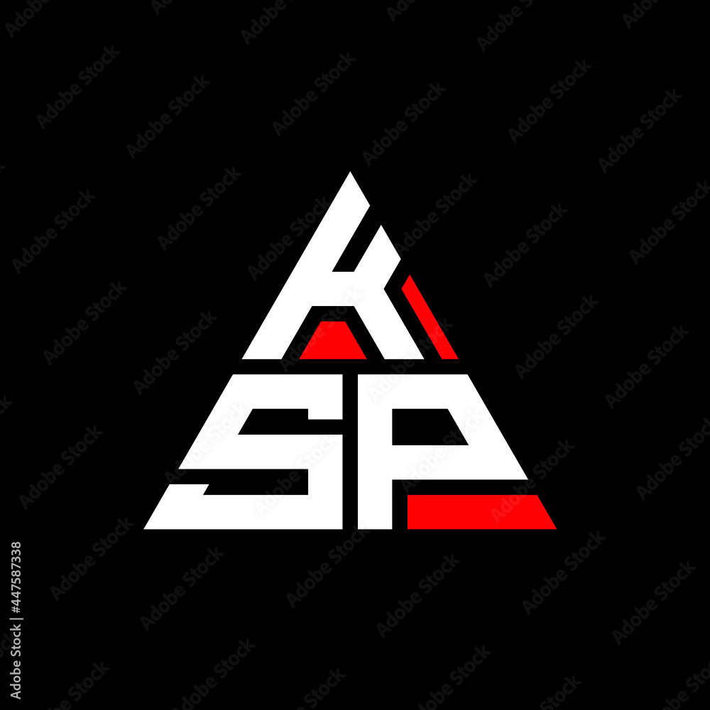 KSP triangle letter logo design with triangle shape. KSP triangle logo ...