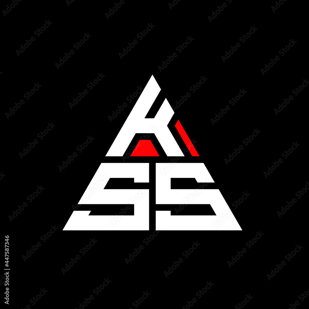 Vetor de KSS triangle letter logo design with triangle shape. KSS ...