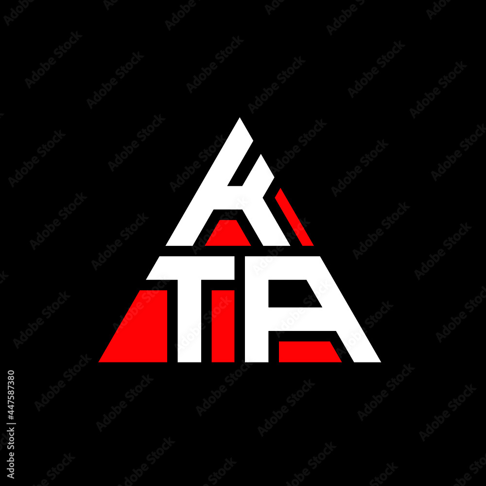 KTA triangle letter logo design with triangle shape. KTA triangle logo ...