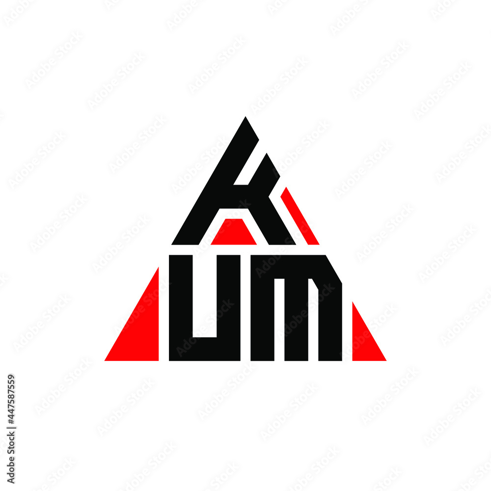 KUM triangle letter logo design with triangle shape. KUM triangle logo ...