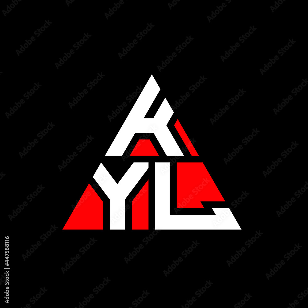 KYL triangle letter logo design with triangle shape. KYL triangle logo ...