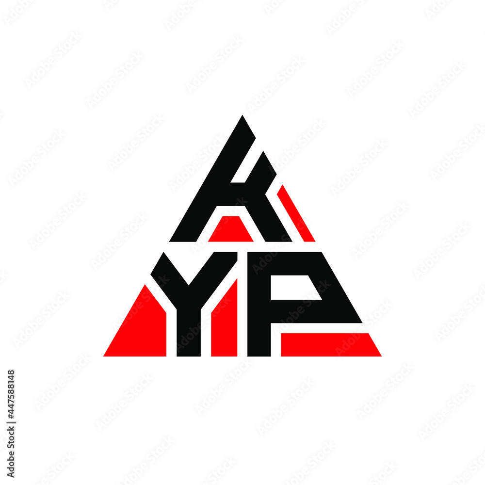 KYP triangle letter logo design with triangle shape. KYP triangle logo ...
