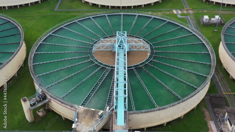 Aerial Top View of Drinking-Water Treatment. Microbiology of drinking ...