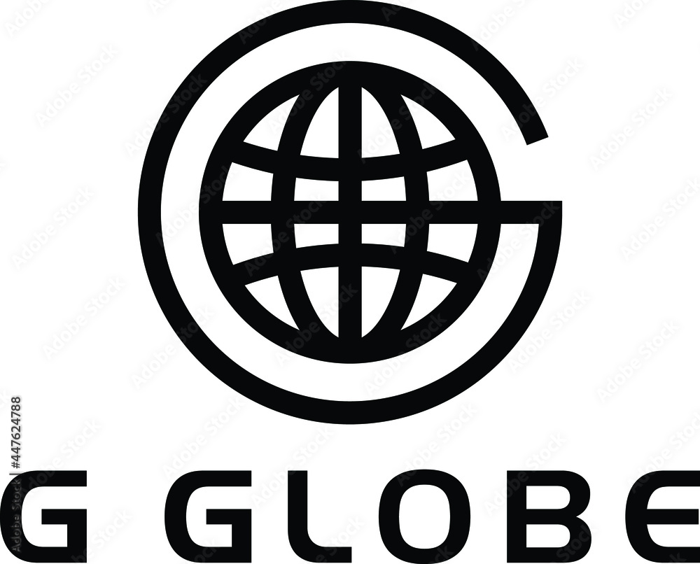 letter G logo design and globe design in simple style Stock Vector ...