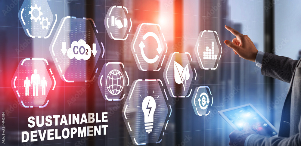 SDG. Business Technology concept. Sustainable Development Goals. Stock ...