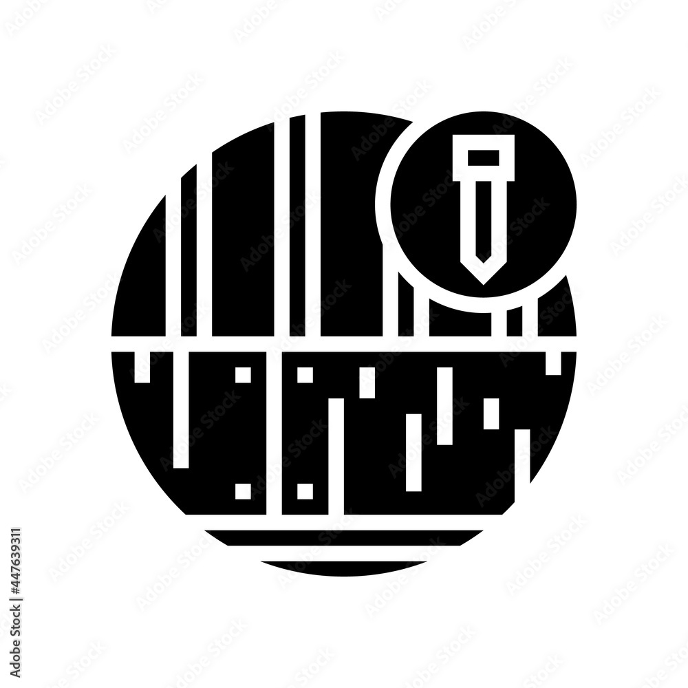 roof deck glyph icon vector. roof deck sign. isolated contour symbol ...