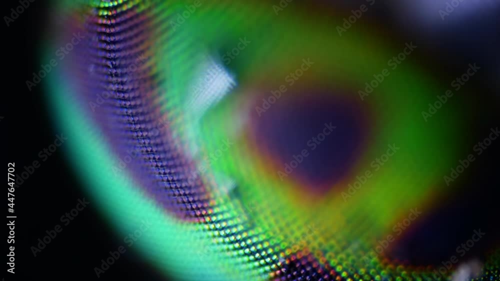 Macro sharp and detailed fly compound eye surface under microscope ...