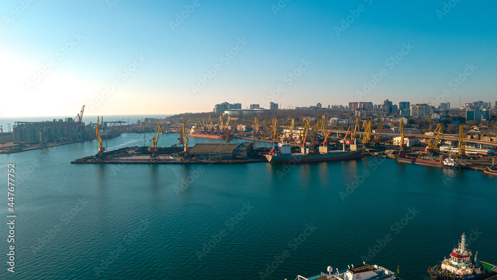 Industrial port in the field of import-export global business logistics ...