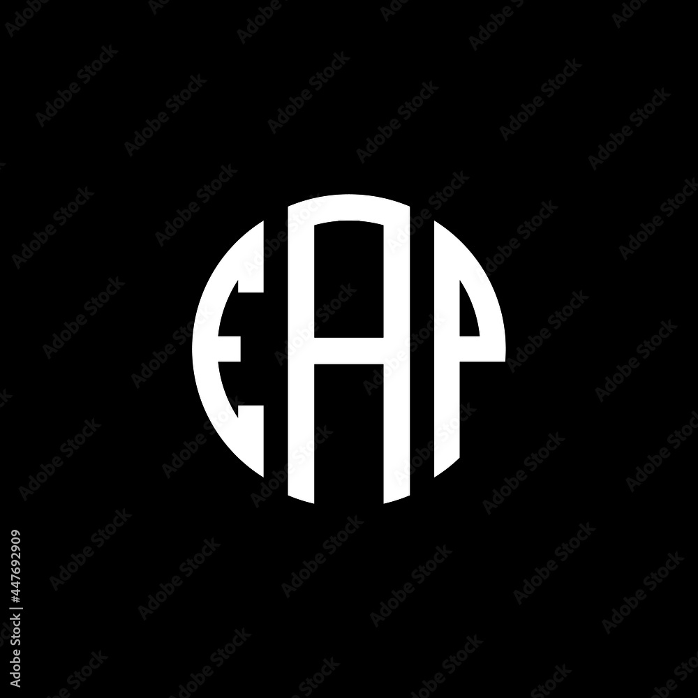 EAP letter logo design. EAP letter in circle shape. EAP Creative three ...