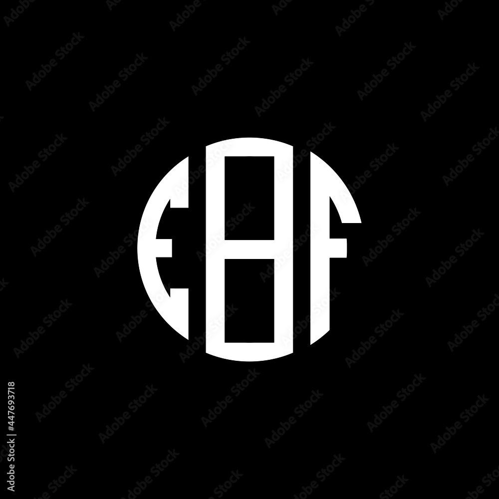 EBF letter logo design. EBF letter in circle shape. EBF Creative three ...