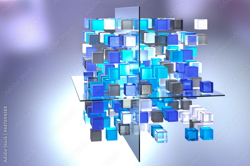 Data Warehouse concept. Slicing and dicing data cubes for business ...