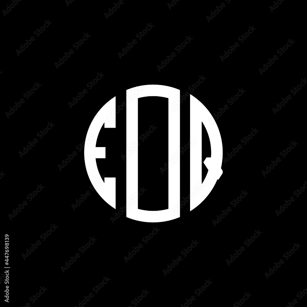 EOQ letter logo design. EOQ letter in circle shape. EOQ Creative three ...