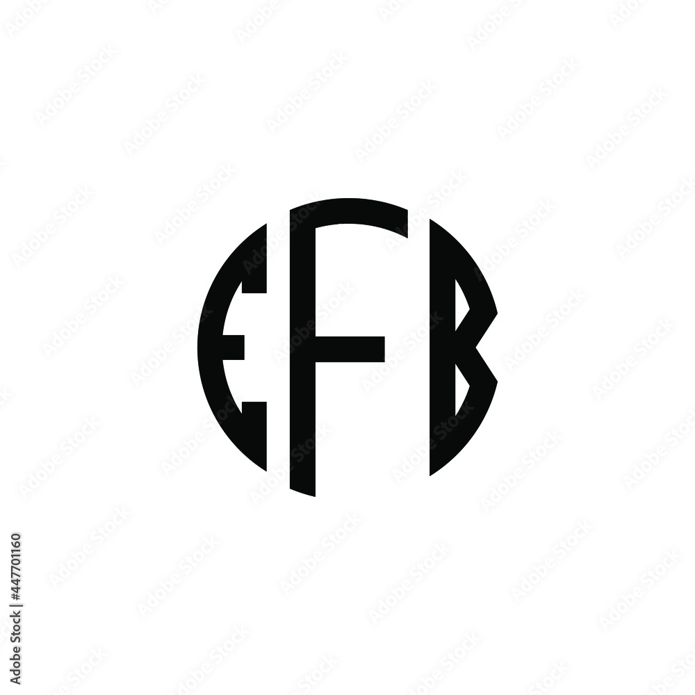 EFB letter logo design. EFB letter in circle shape. EFB Creative three ...