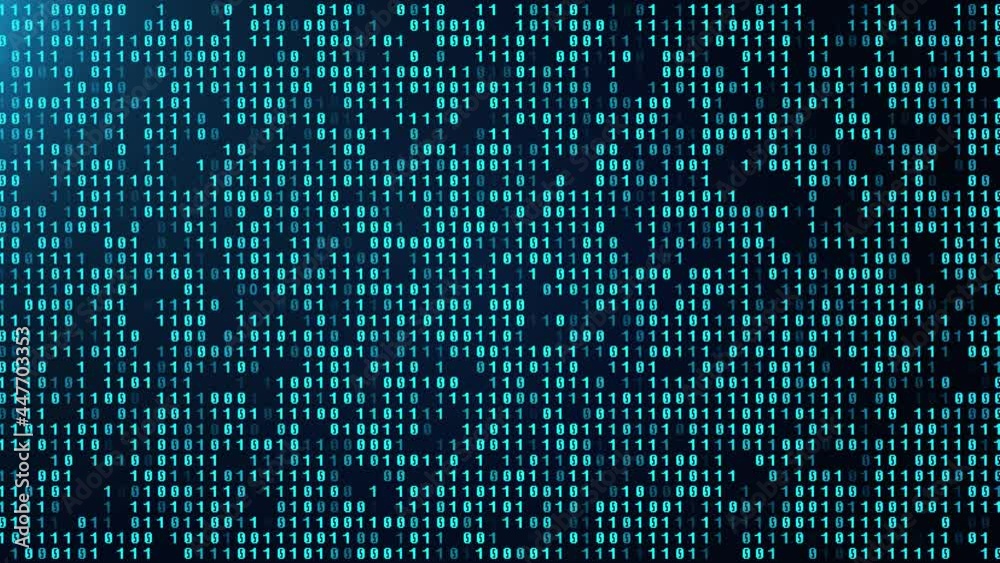 Video Stock 4K Digits moving Algorithm Binary code loop background ...
