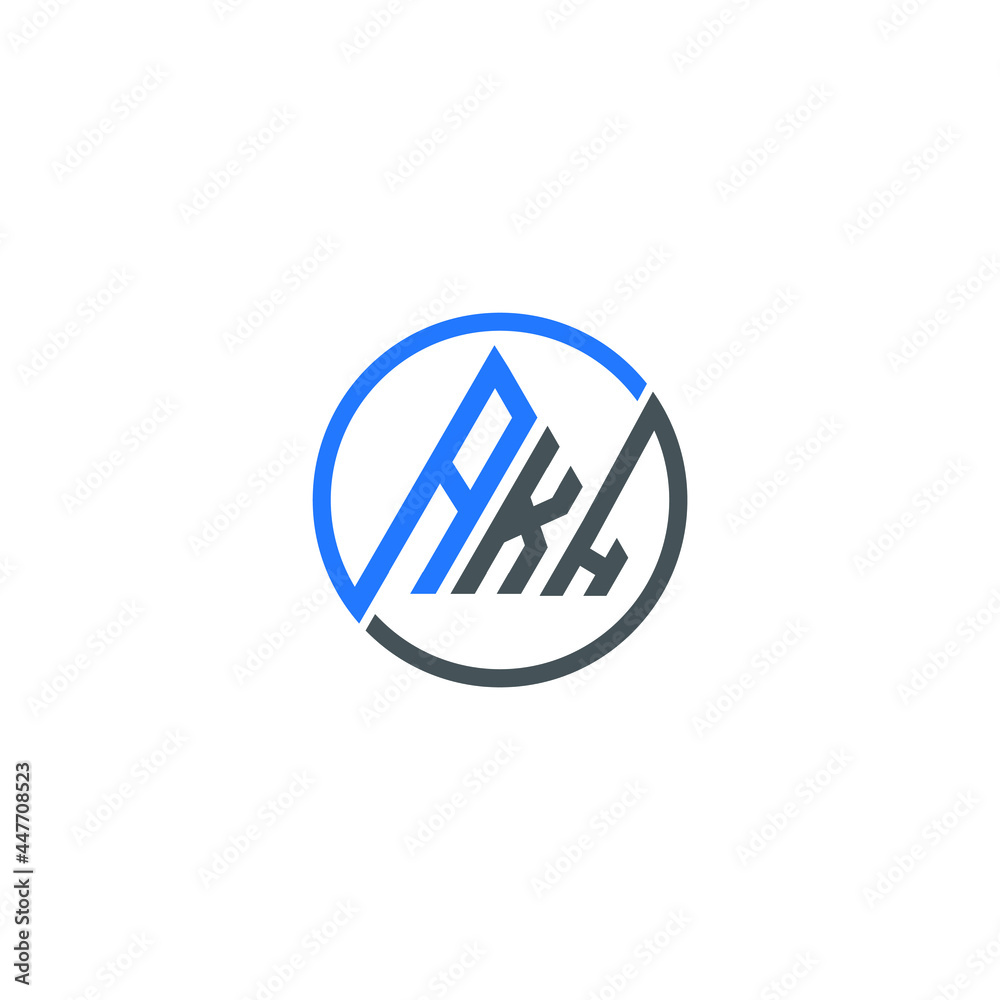 AKH letter logo abstract design. AKH unique design, AKH letter logo ...