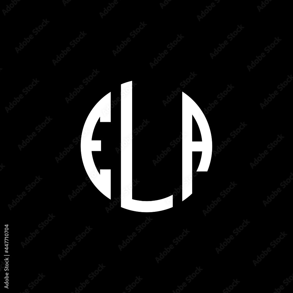 ELA letter logo design. ELA letter in circle shape. ELA Creative three ...