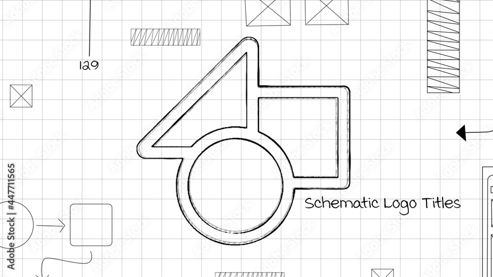 Schematic Logo Reveal Titles Stock Template | Adobe Stock