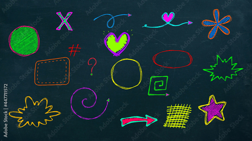 Hand Drawn Doodle Note Elements Stock Template | Adobe Stock