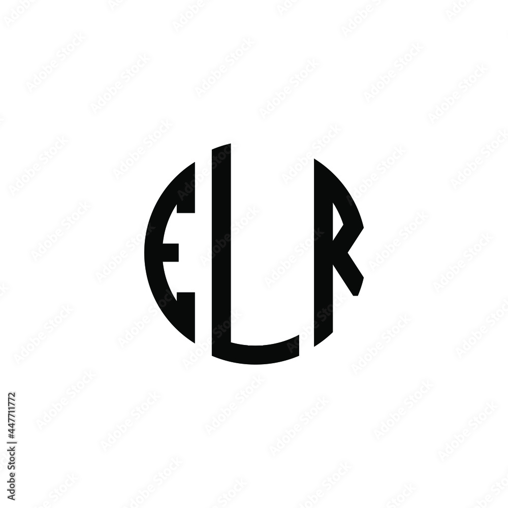 ELR letter logo design. ELR letter in circle shape. ELR Creative three ...