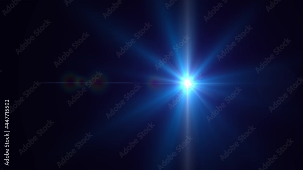 4K blue spherical lens flare rotating Optical Lens Flare Effect and ...