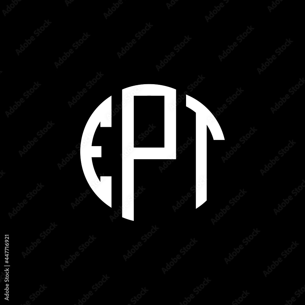 EPT letter logo design. EPT letter in circle shape. EPT Creative three ...