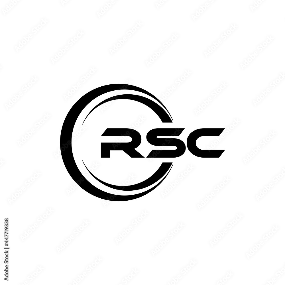 RSC letter logo design with white background in illustrator, vector ...