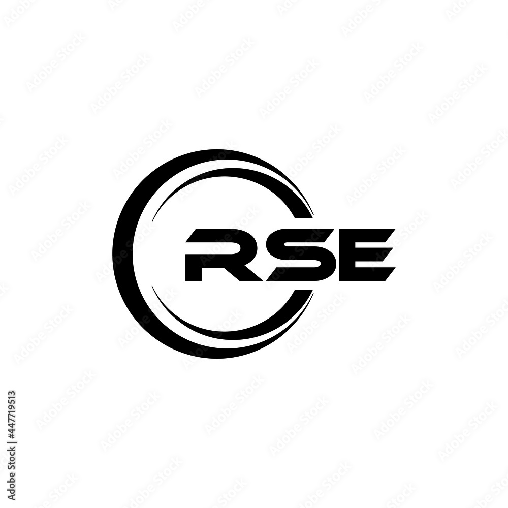 RSE letter logo design with white background in illustrator, vector ...