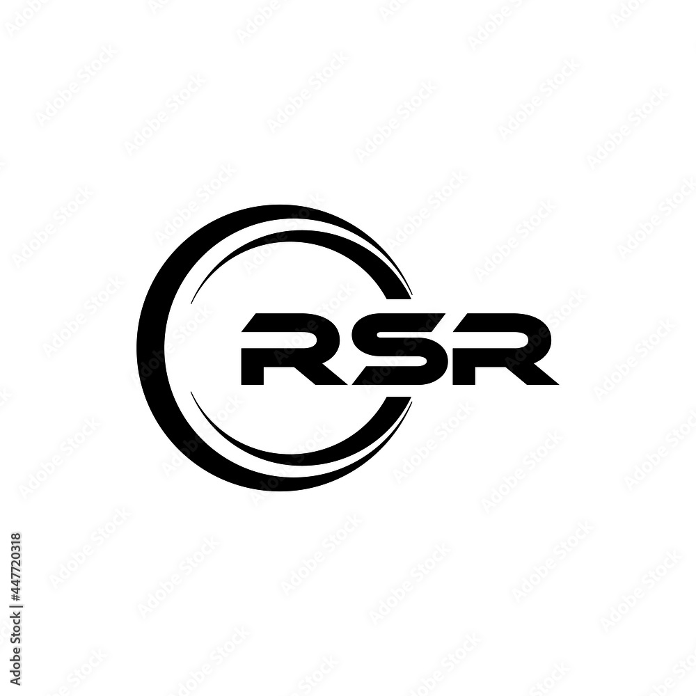 RSR letter logo design with white background in illustrator, vector ...