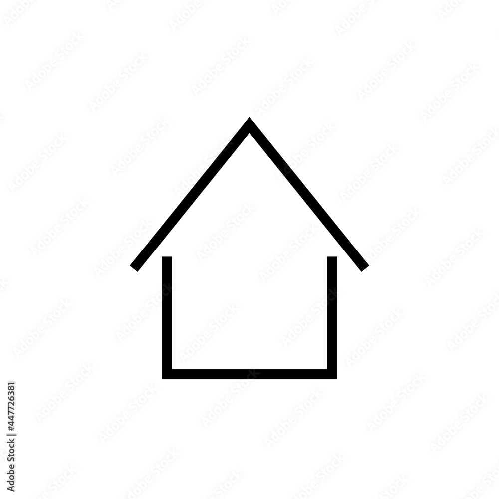 Outline Home Icon isolated on white background. House icon. Line ...