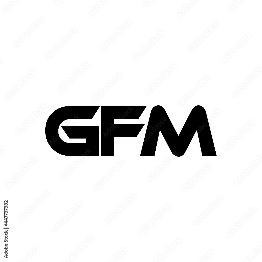 GFM letter logo design with white background in illustrator, vector ...