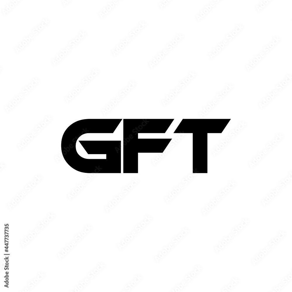 GFT letter logo design with white background in illustrator, vector ...