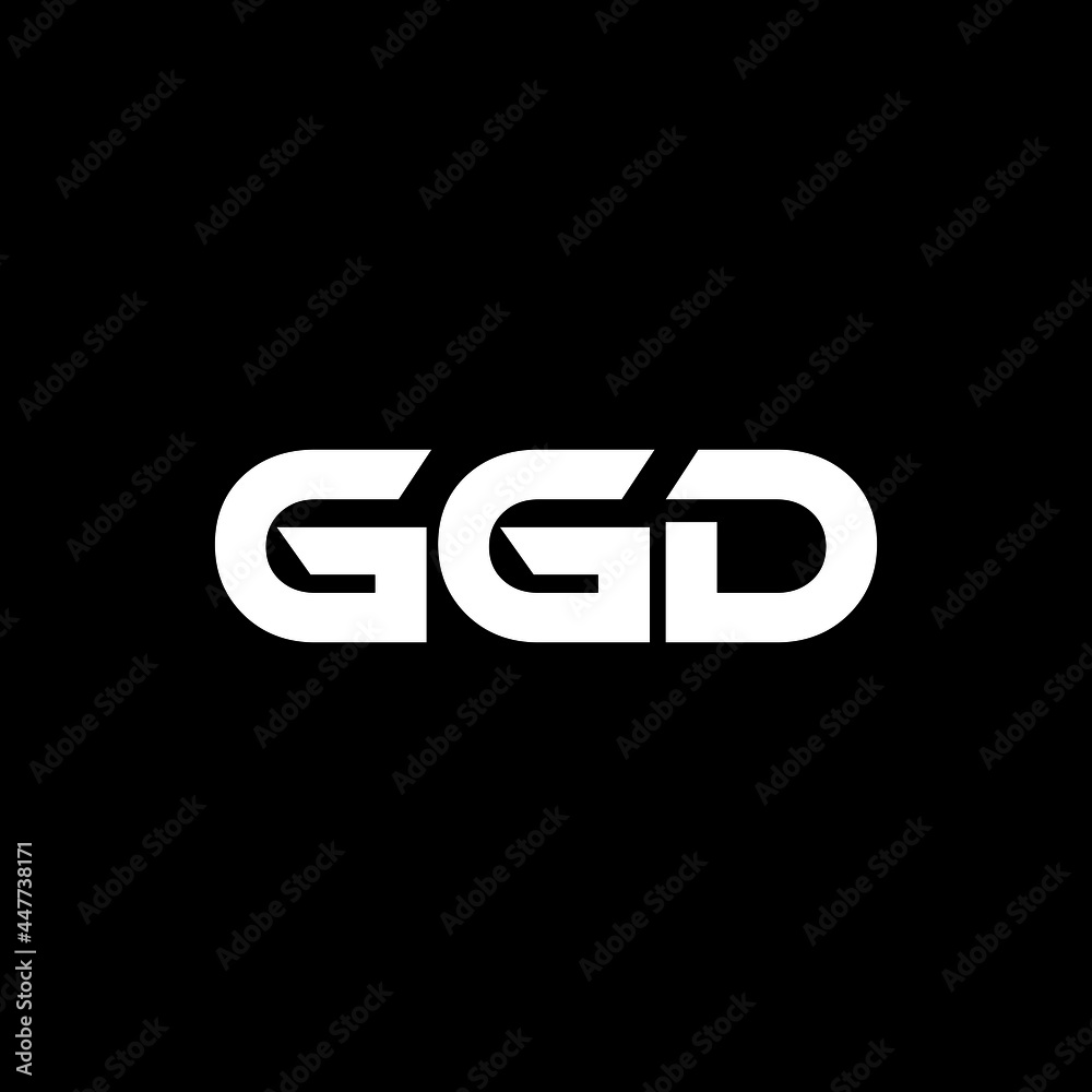 GGD letter logo design with black background in illustrator, vector ...