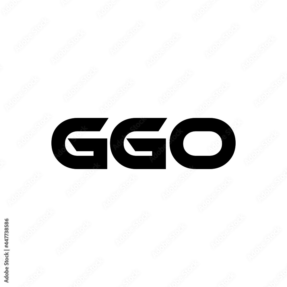 GGO letter logo design with white background in illustrator, vector ...