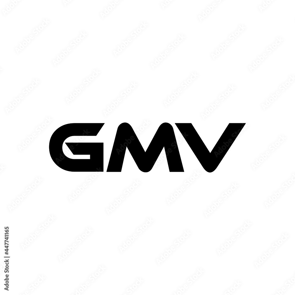 GMV letter logo design with white background in illustrator, vector ...