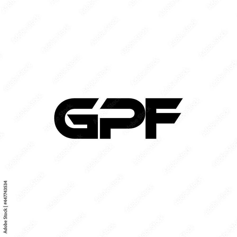 GPF letter logo design with white background in illustrator, vector ...