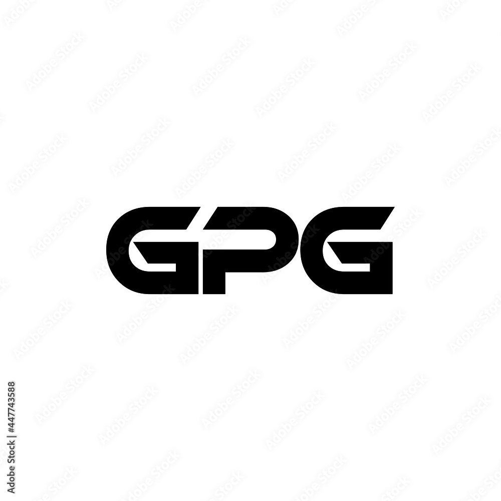 GPG letter logo design with white background in illustrator, vector ...