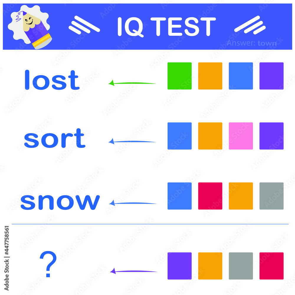What word should be instead of a question mark? Intelligence puzzle ...