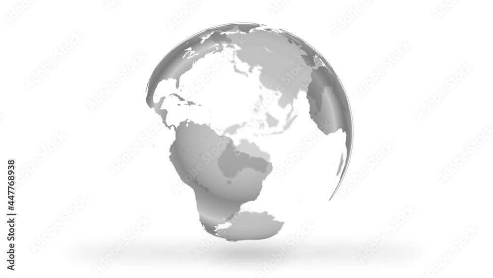 White Node and line connection earth rotating global communication ...