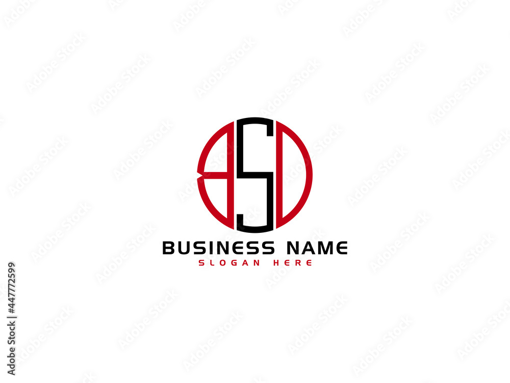 Letter BSD Logo Icon Vector Image Design For New Business Stock Vector ...