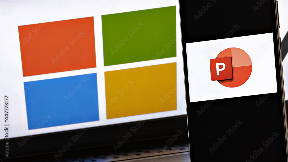 Editorial photo on Microsoft PowerPoint theme. Illustrative photo for ...