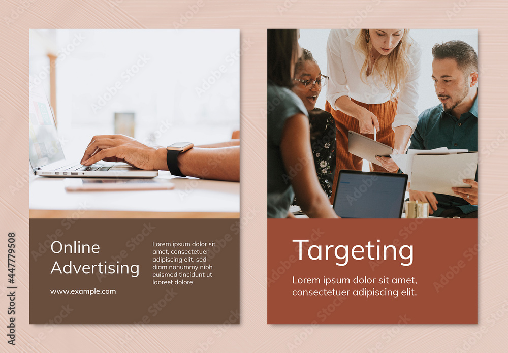 Online Advertising Poster Layouts Stock Template | Adobe Stock