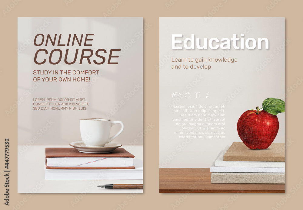 Editable Education Poster Layout Stock Template | Adobe Stock
